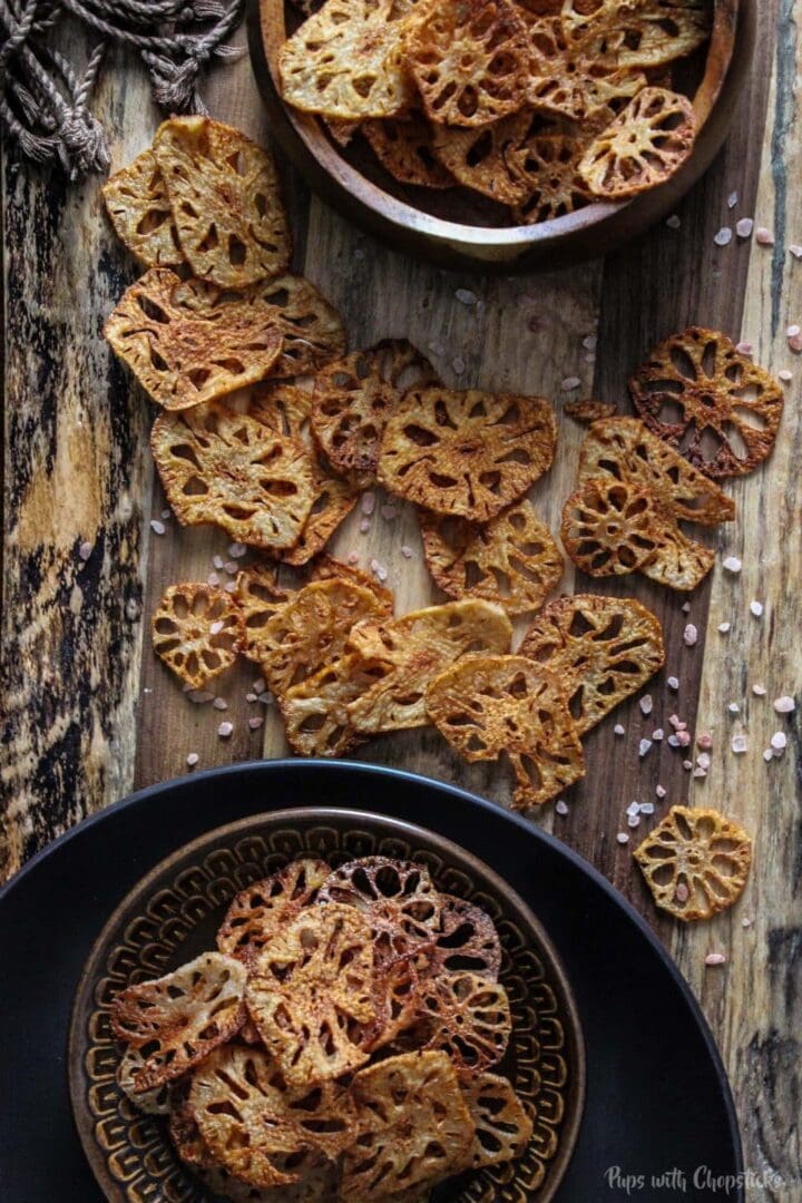 Lotus Root Chips - Pups with Chopsticks