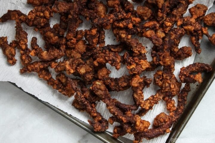 Sweet and Sticky Crispy Beef - Pups with Chopsticks