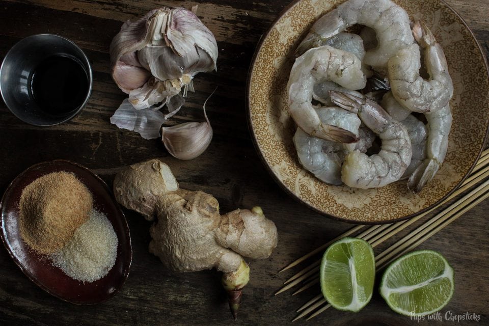 Vietnamese Grilled Shrimp Vermicelli Noodle Bowl - Pups with Chopsticks